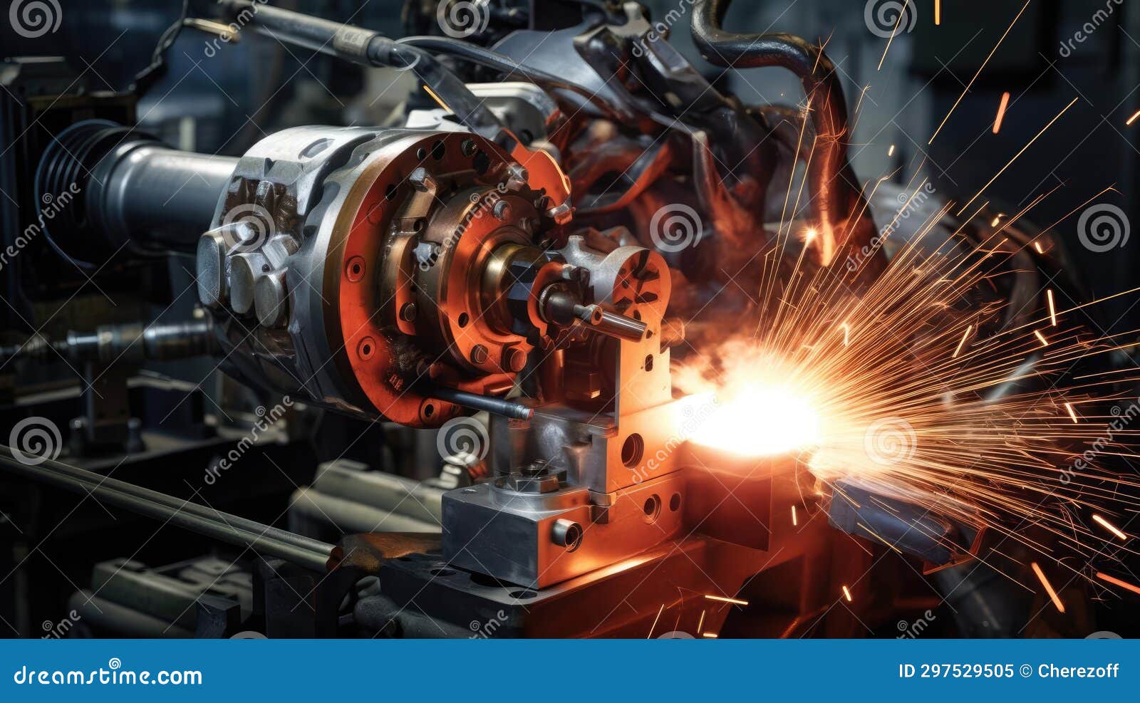 Data Welding Process by Automatic Welding Stock Image - Image of ...