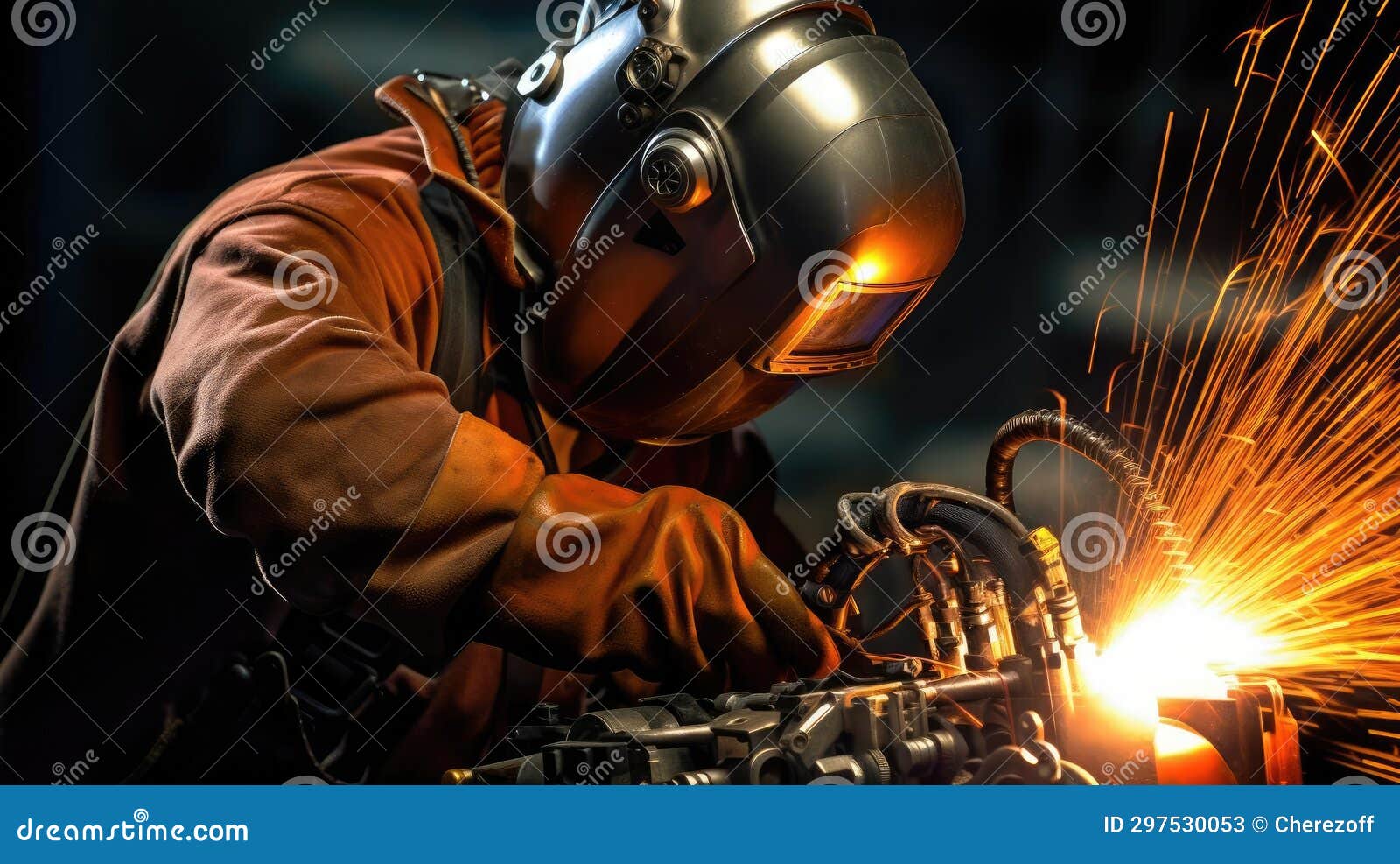 Data Welding Process by Automatic Welding Stock Illustration ...