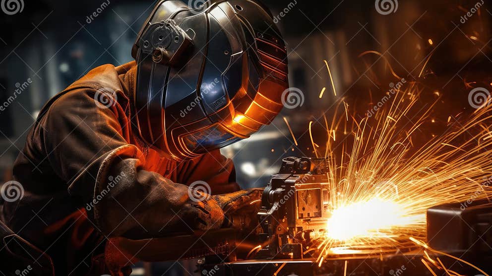 Data Welding Process by Automatic Welding Stock Image - Image of ...