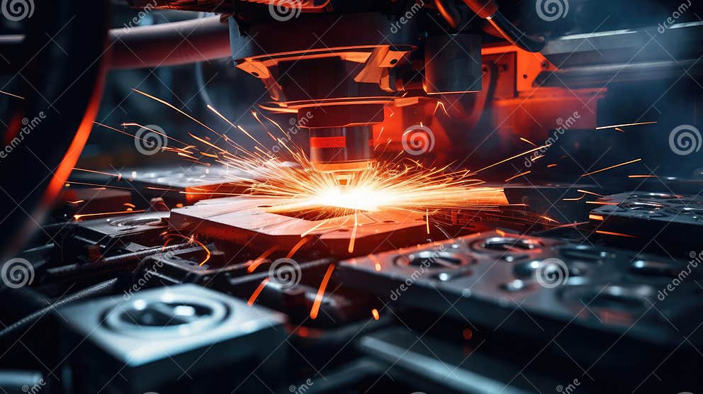 Data Welding Process by Automatic Welding Stock Photo - Image of ...