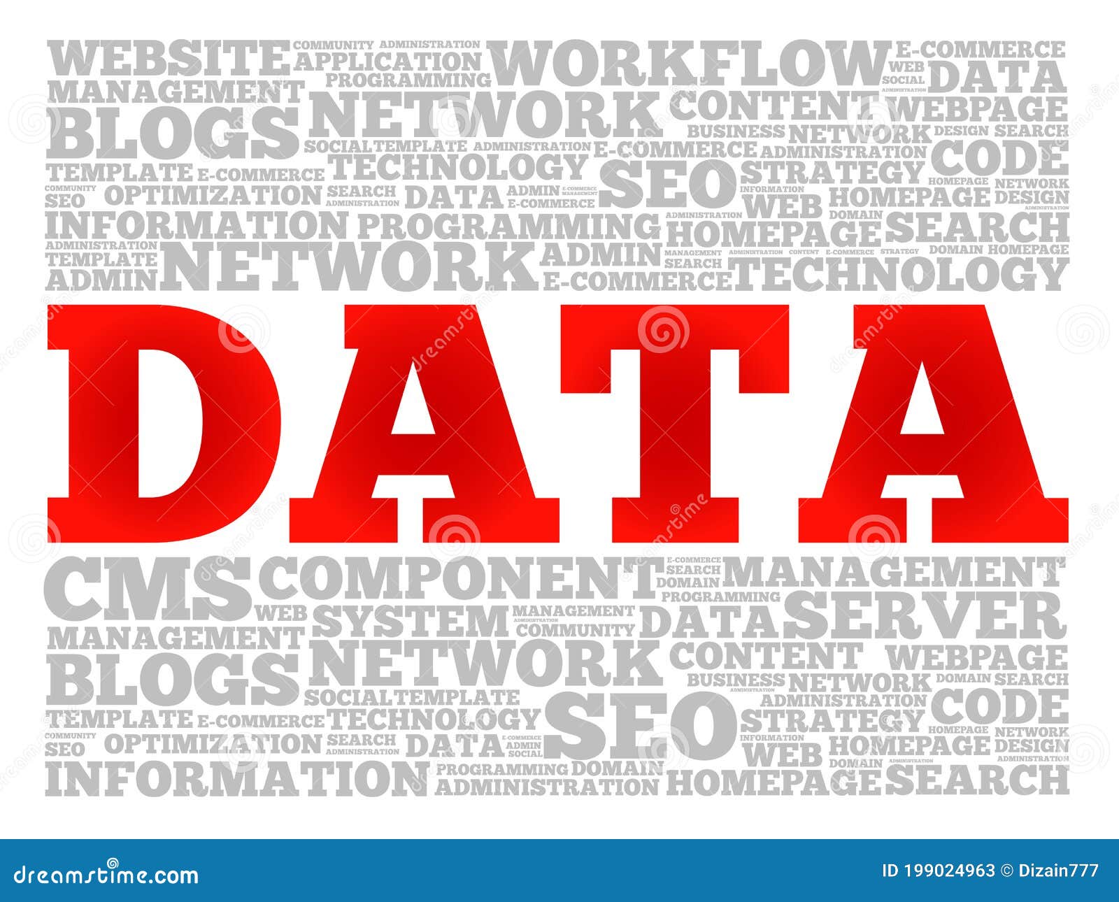 DATA word cloud stock illustration. Illustration of search - 199024963