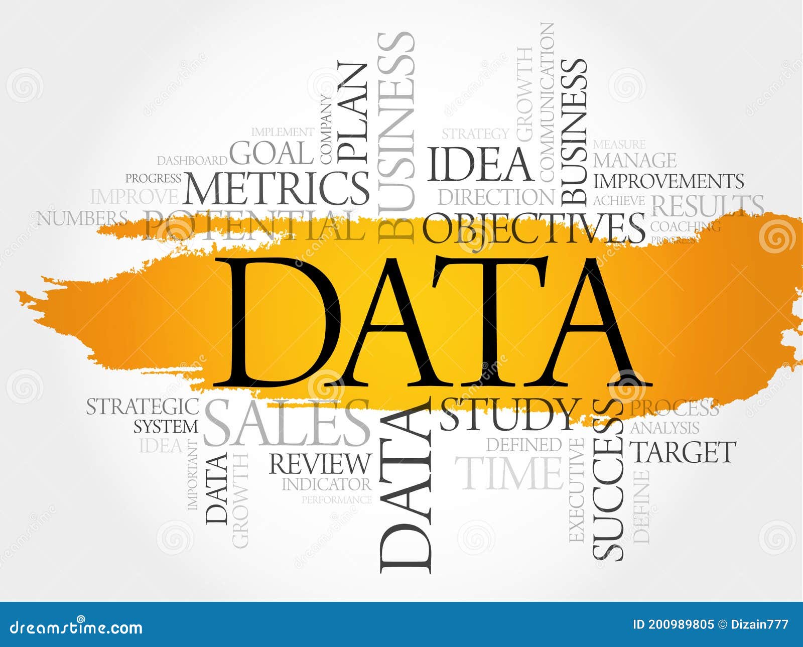 Data word cloud stock illustration. Illustration of customer - 200989805