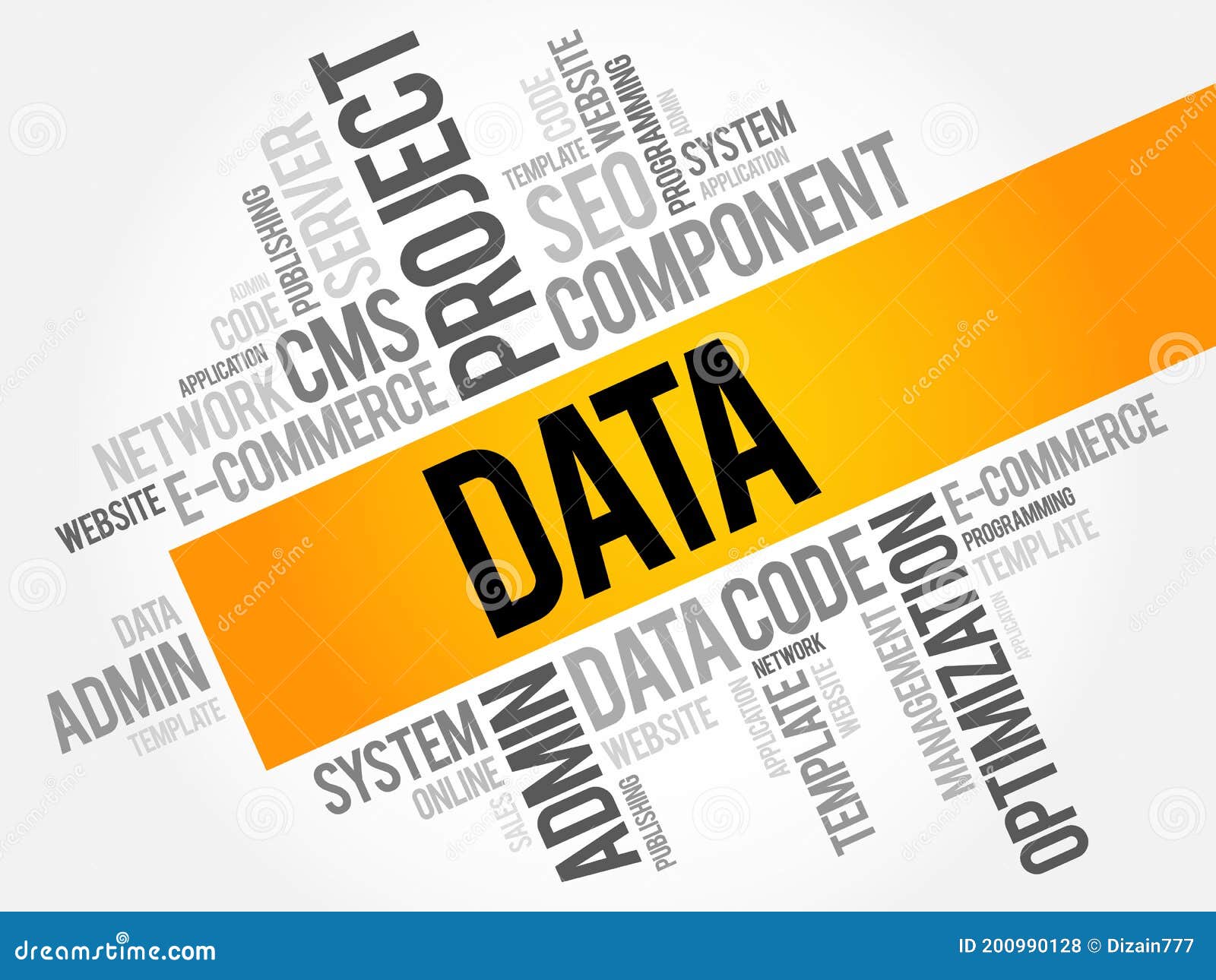 DATA word cloud stock illustration. Illustration of business - 200990128