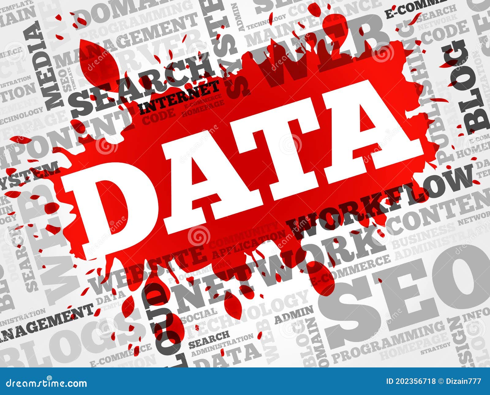 DATA word cloud stock illustration. Illustration of analysis - 202356718