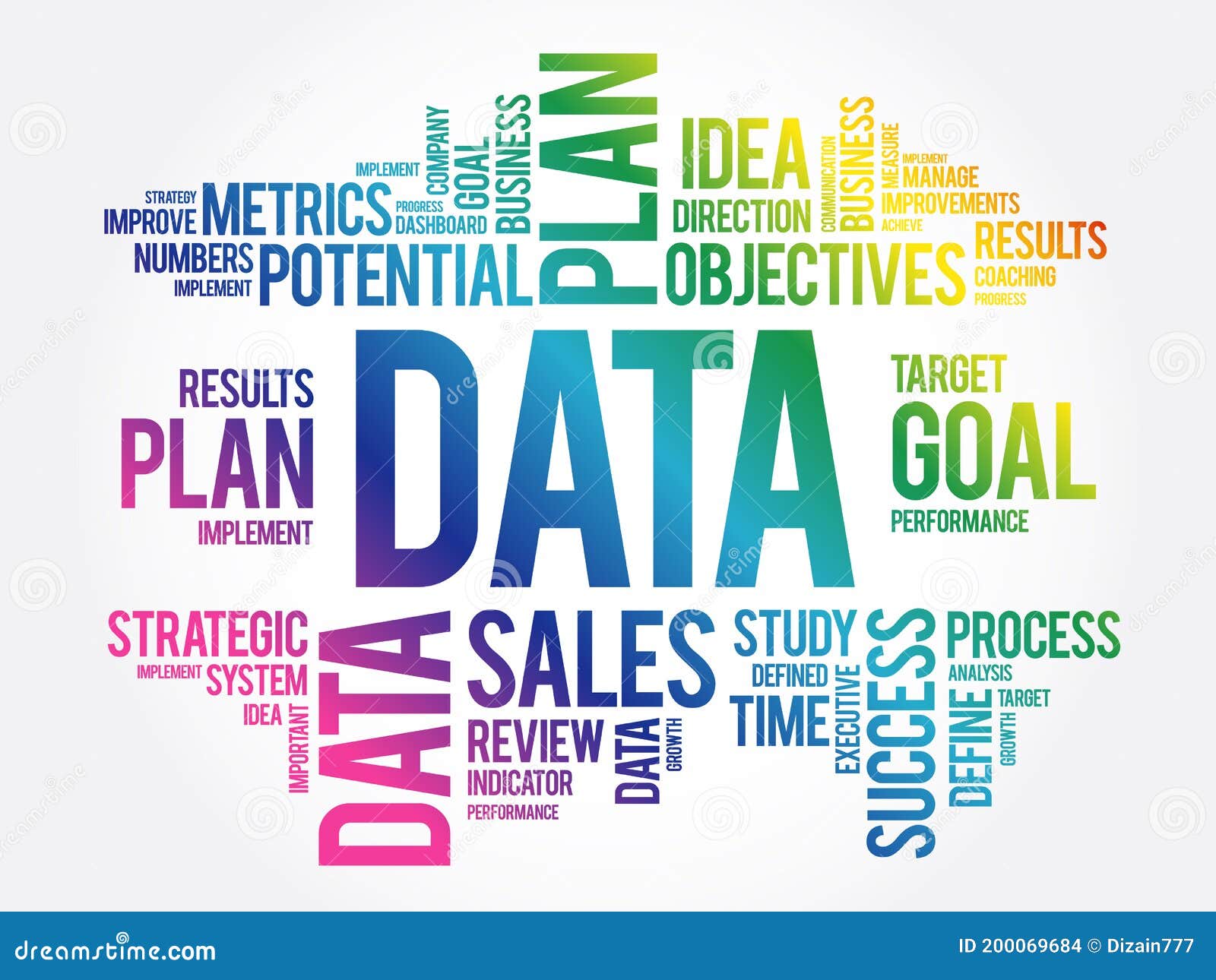 DATA word cloud collage stock illustration. Illustration of cloud ...