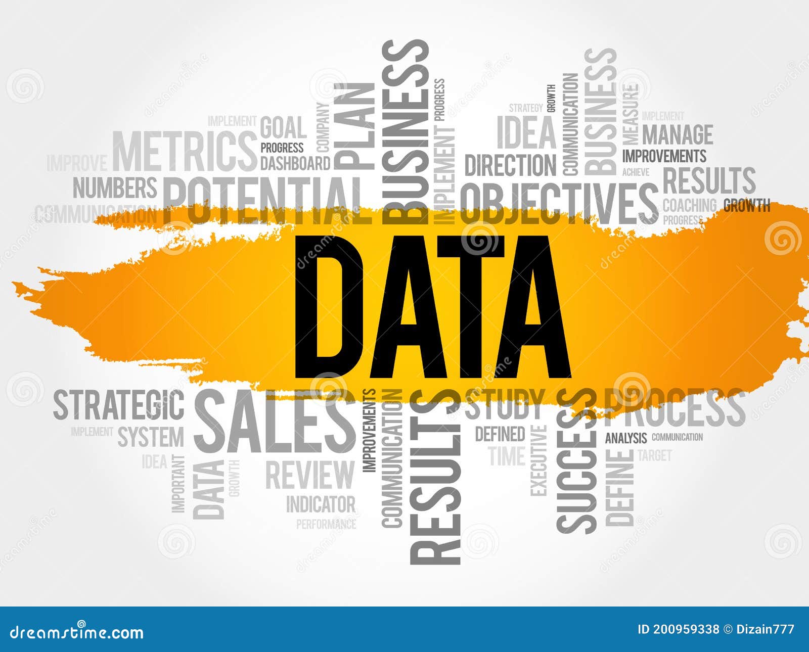 DATA word cloud collage stock illustration. Illustration of data ...