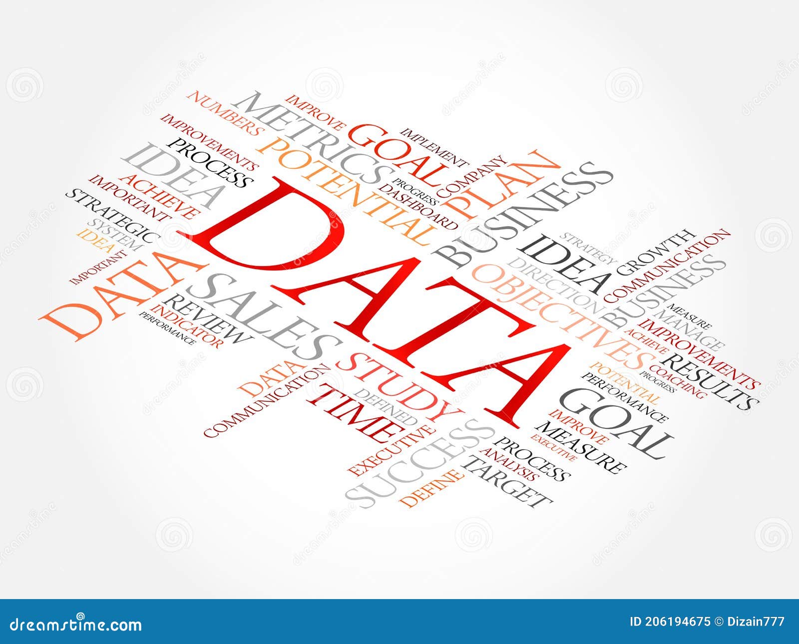 Data word cloud stock illustration. Illustration of data - 206194675