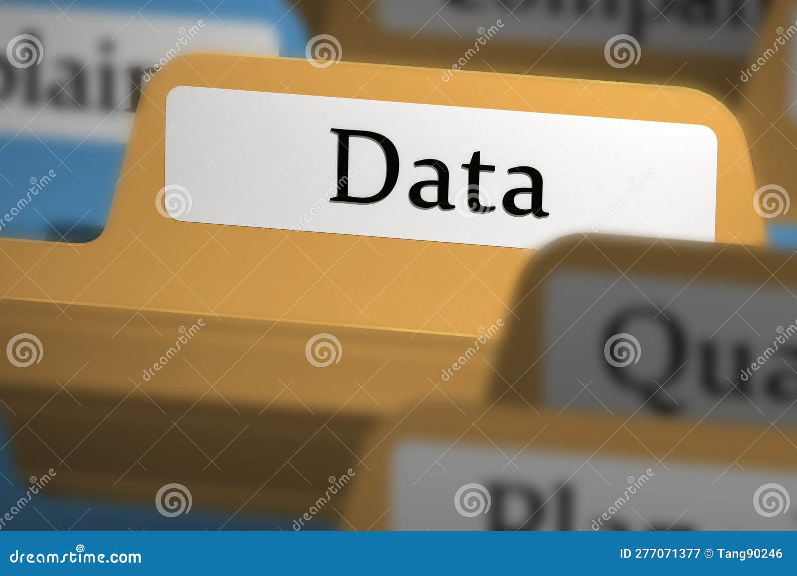Data Word on File Folder Tab Stock Illustration - Illustration of ...