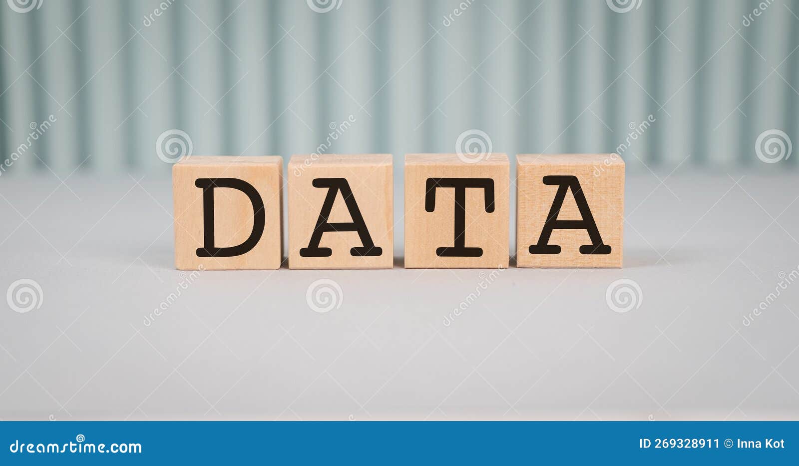 DATA Word Written on Wooden Cubes with Copy Space. Stock Image - Image ...