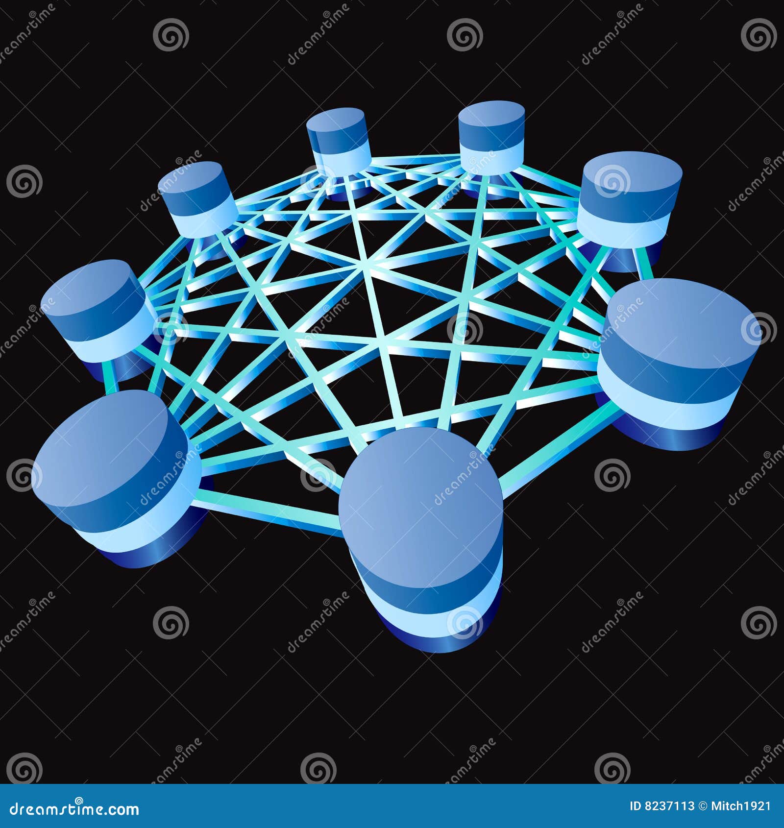 Database stock illustration. Illustration of blue, data - 8237113