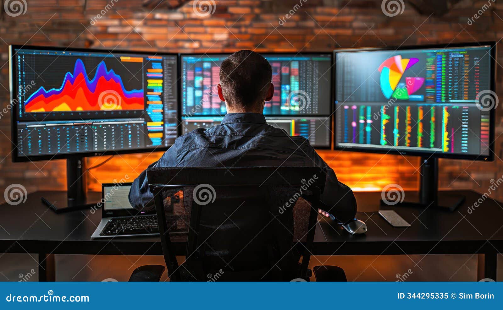 A Database Administrator Monitoring Database Performance Stock ...