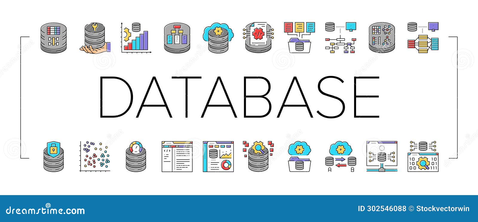 Server Icons Line Icons Collection. Computer Symbols, Desktop Graphics ...