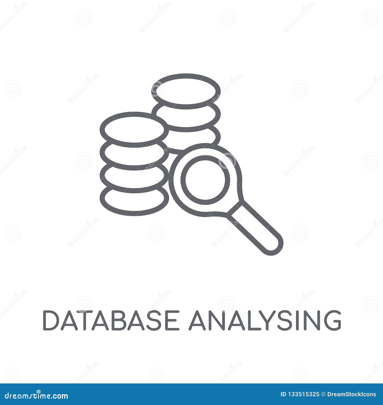 Database Analysing Transparent Icon. Database Analysing Symbol D Cartoon Vector | CartoonDealer ...