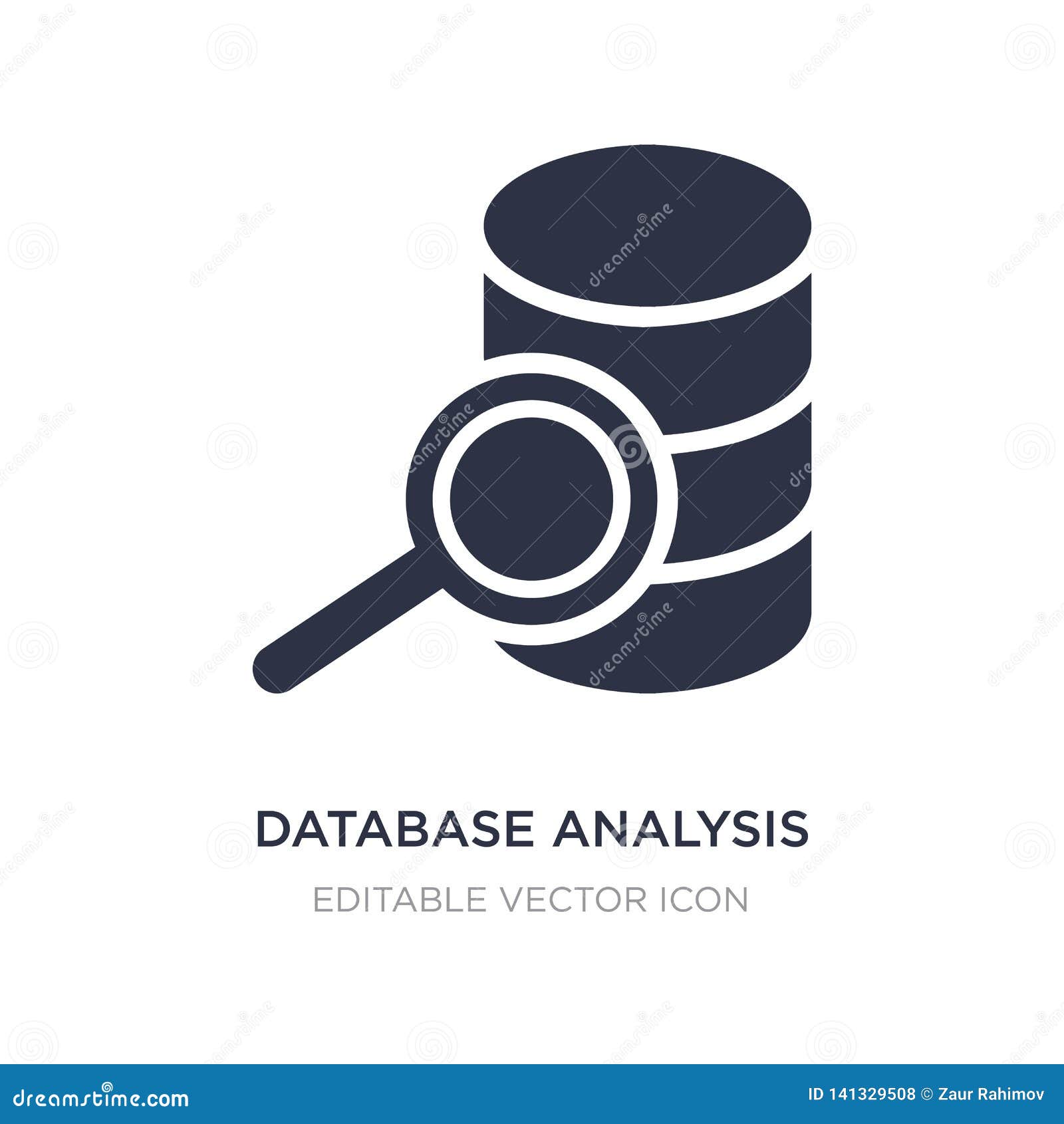 Database Analysis Icon on White Background. Simple Element Illustration ...