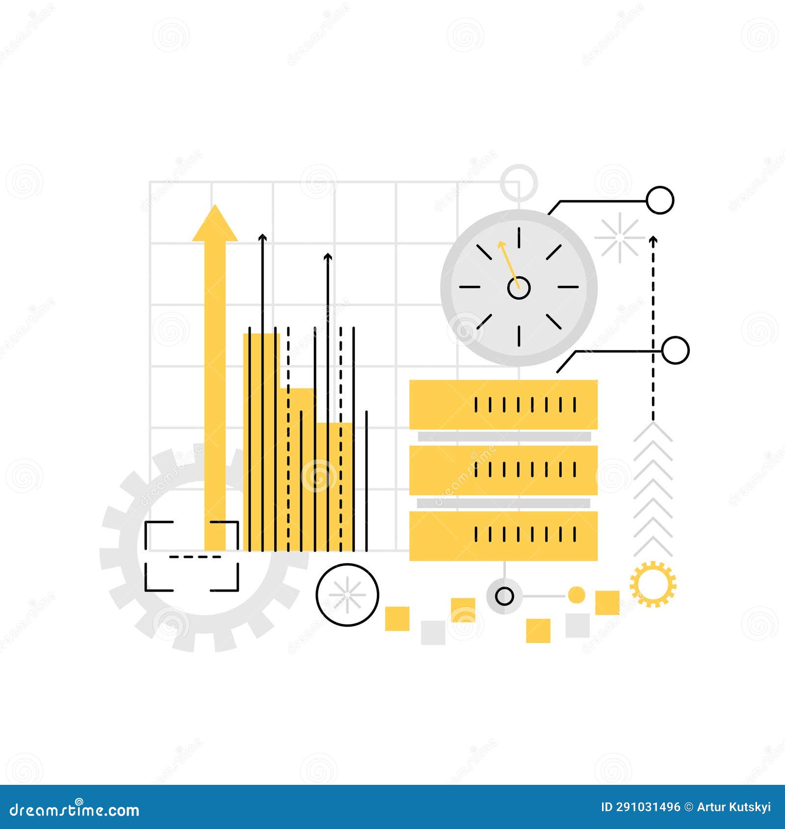 Database analysis research stock vector. Illustration of developer ...