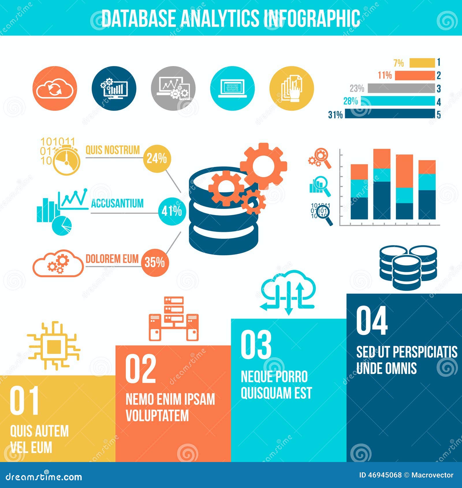 Database Analytics Infographics Stock Vector - Illustration of filter ... Database Analytics Infographics Stock Vector - Illustration of filter ...