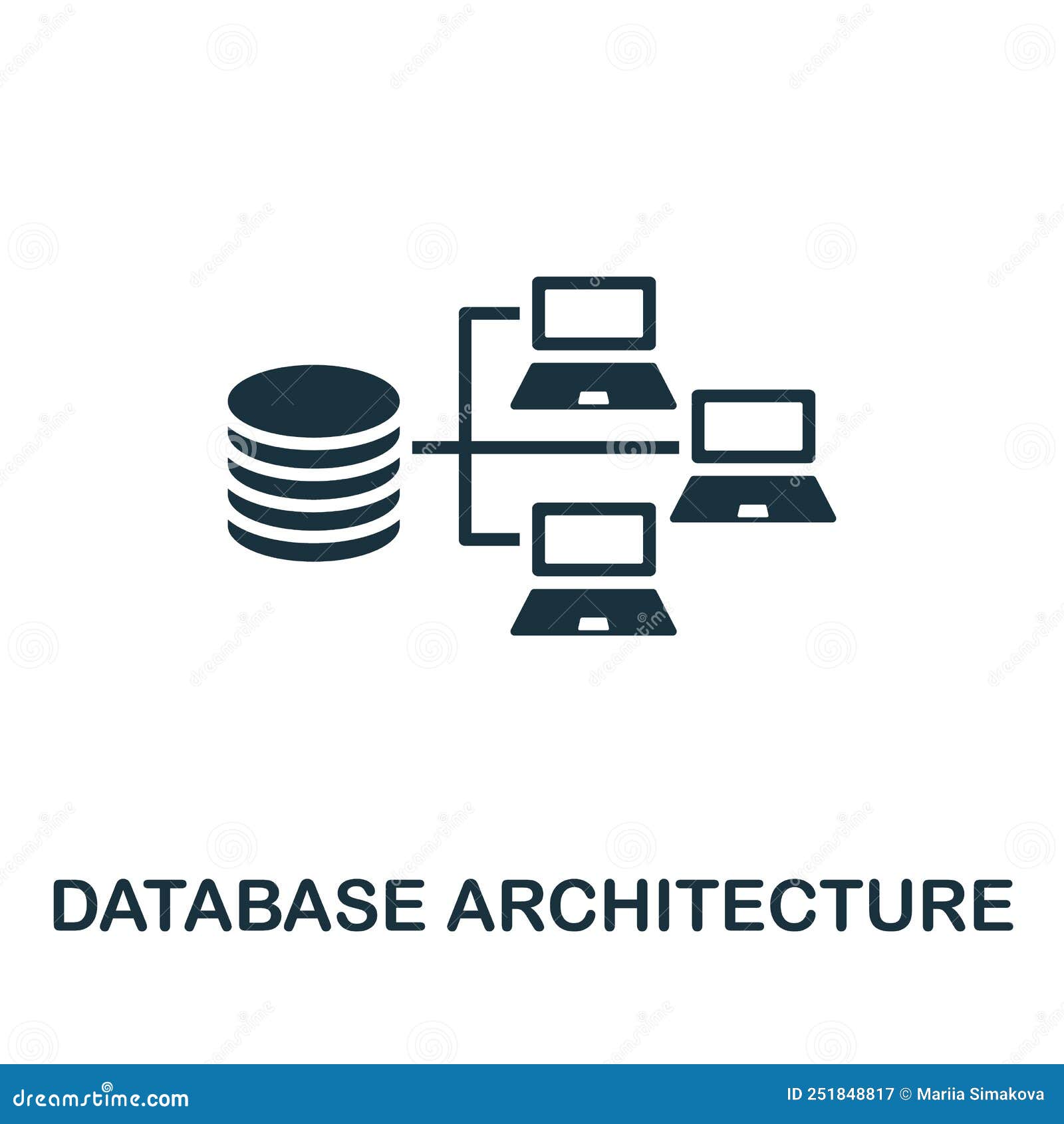 Database Architecture Icon. Monochrome Simple Line Data Science Icon ...