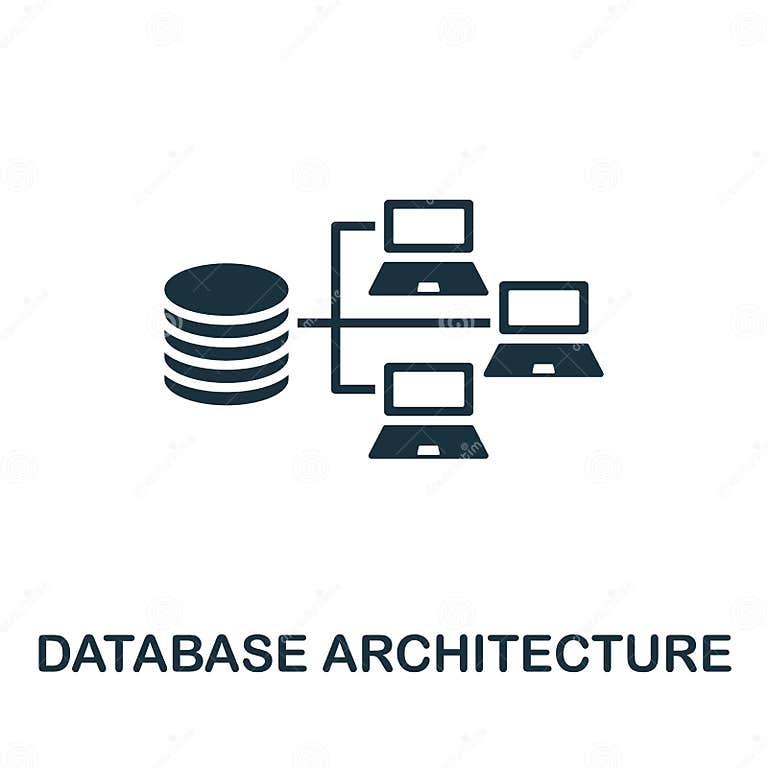 Database Architecture Icon. Monochrome Simple Line Data Science Icon ...