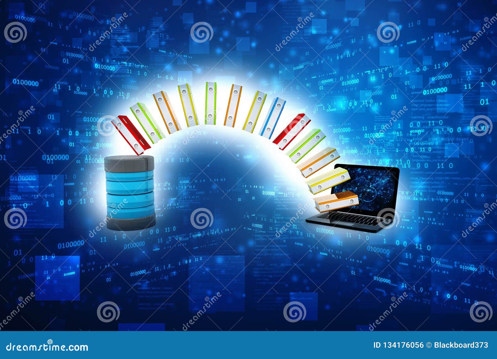 Database or Archive Concept. Data Storage, Data Sharing. 3d Render ...