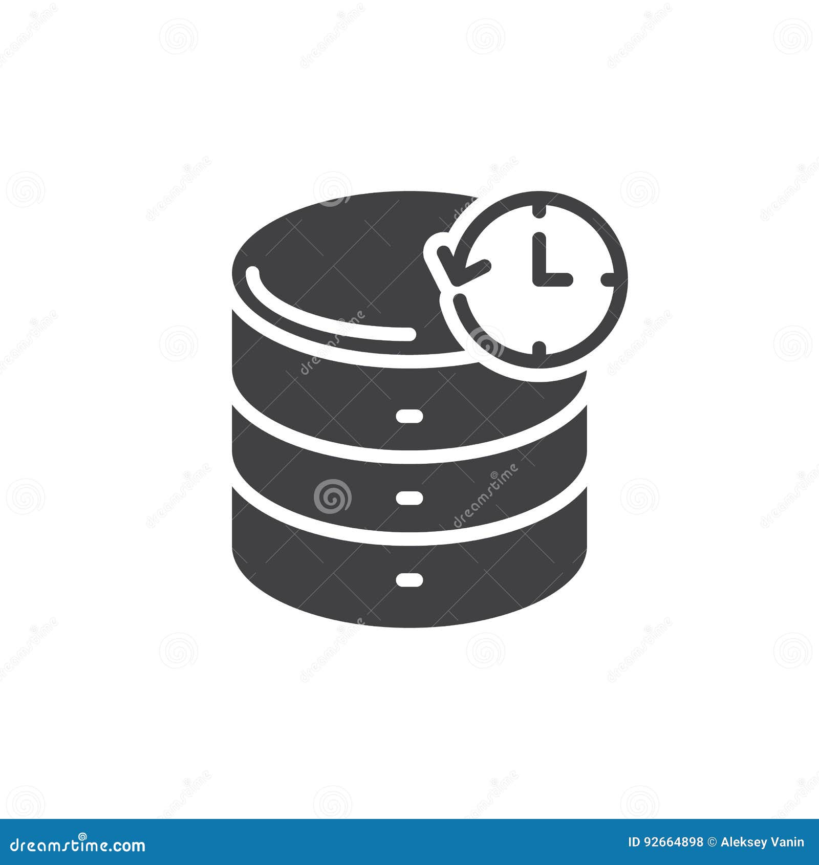 Database Backup Icon Vector, Filled Flat Sign, Solid Pictogram Isolated ...