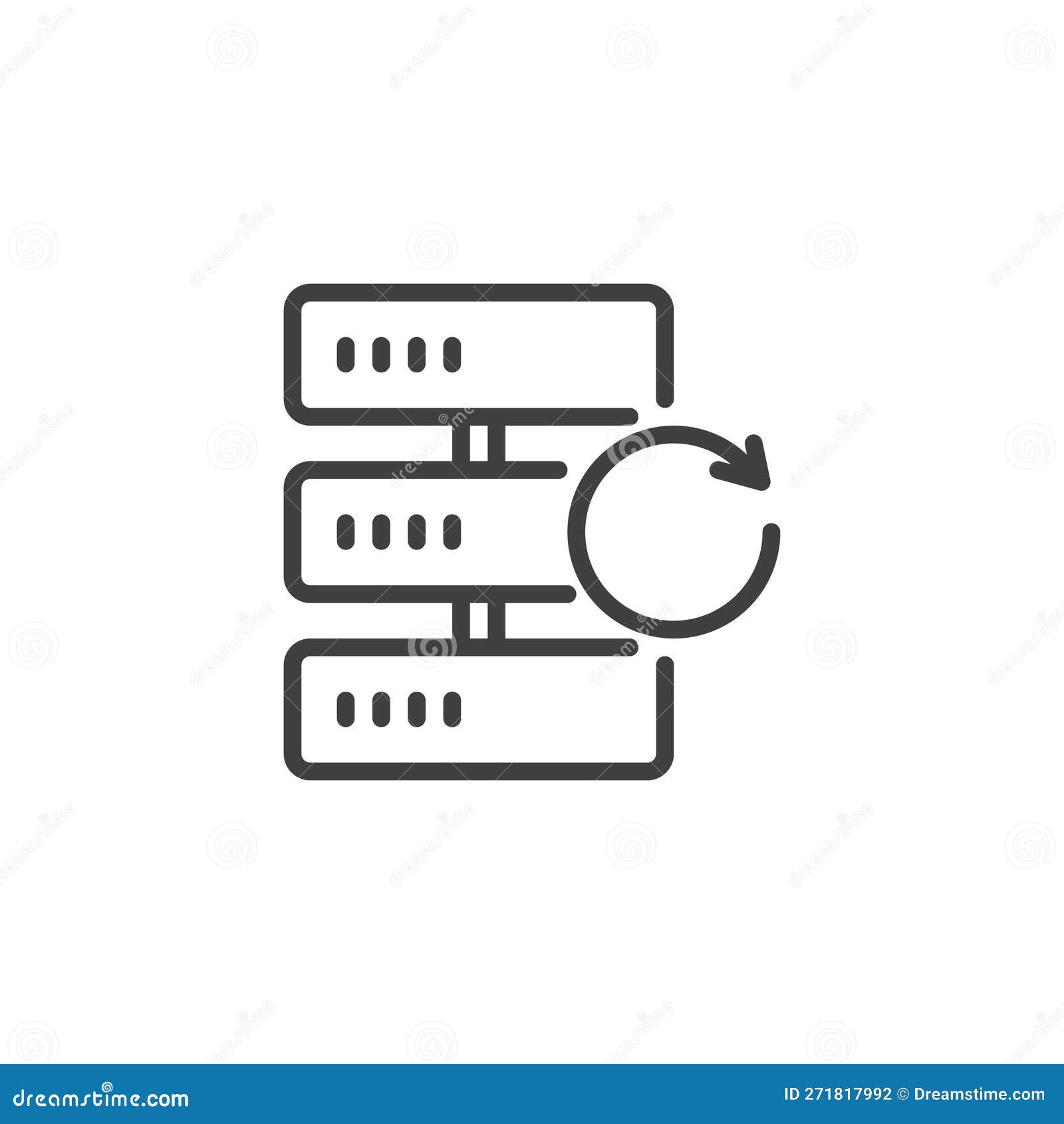 Database backup line icon stock vector. Illustration of backup - 271817992
