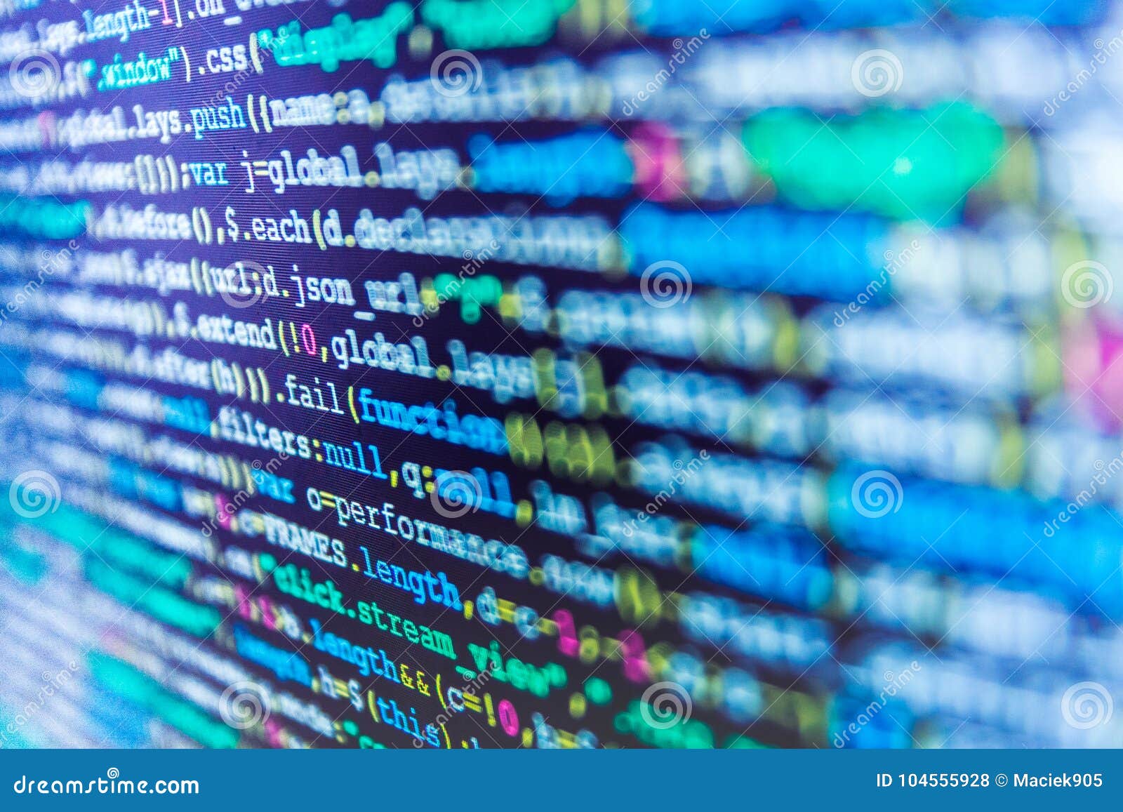 Database Bits Access Stream Visualisation Computer Program Preview Writing Programming Code On