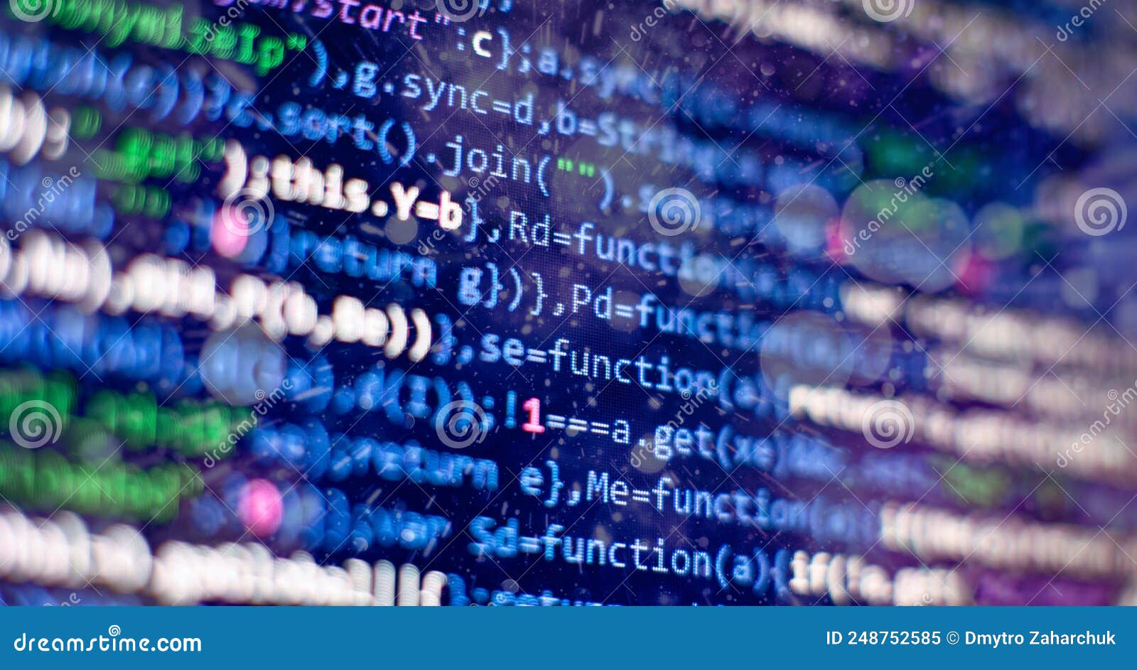 Database Bits Access Stream Visualisation Php Language And Coding Function Developer Stock