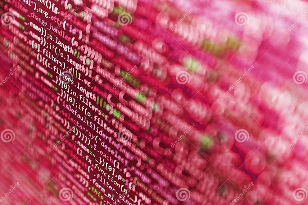 Database Bits Access Stream Visualisation Script On Computer With