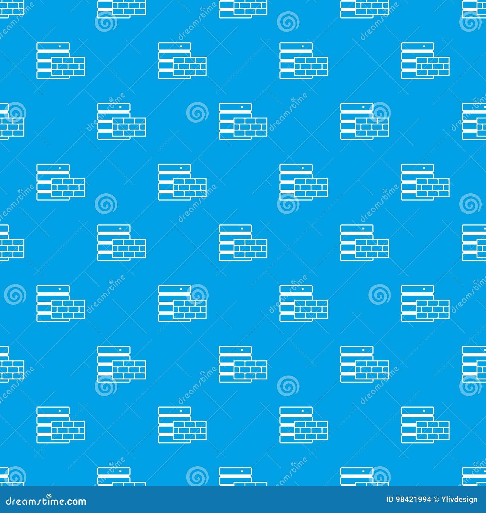 Database and Brick Wall Pattern Seamless Blue Stock Vector ...