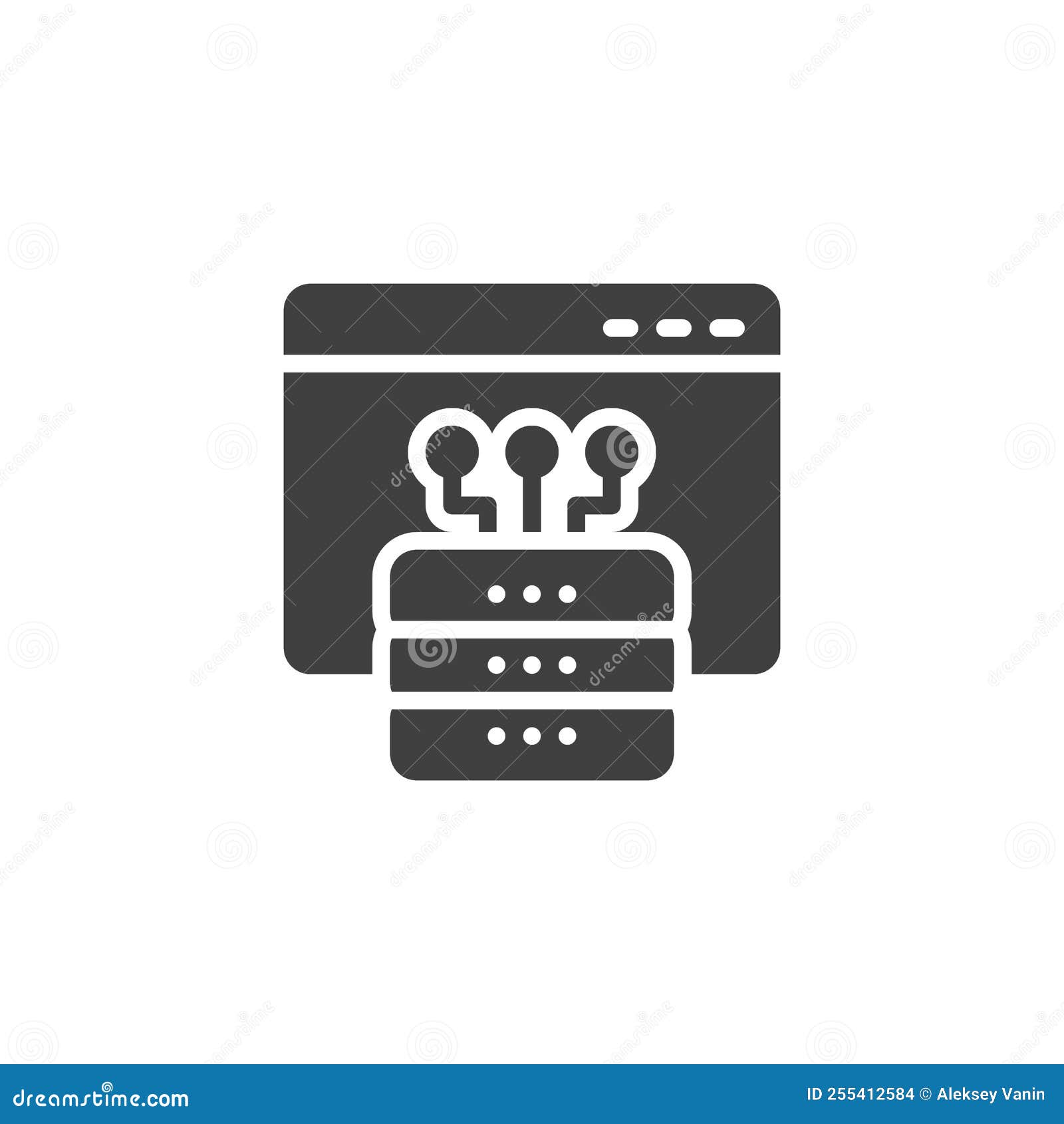 Database Browser Vector Icon Stock Vector - Illustration of online ...