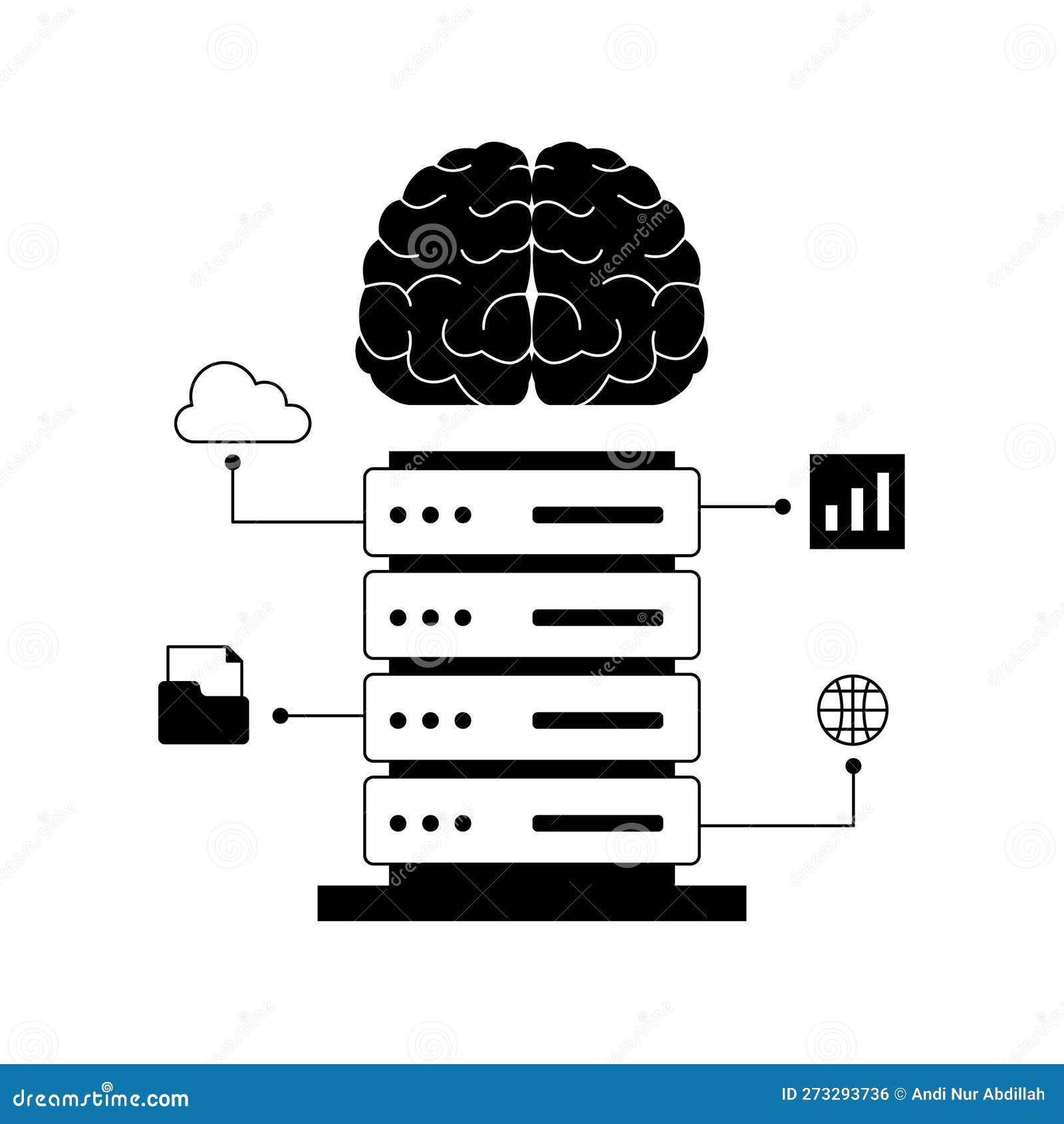 Database Center Server Artificial Intelligence Future Technology Big ...