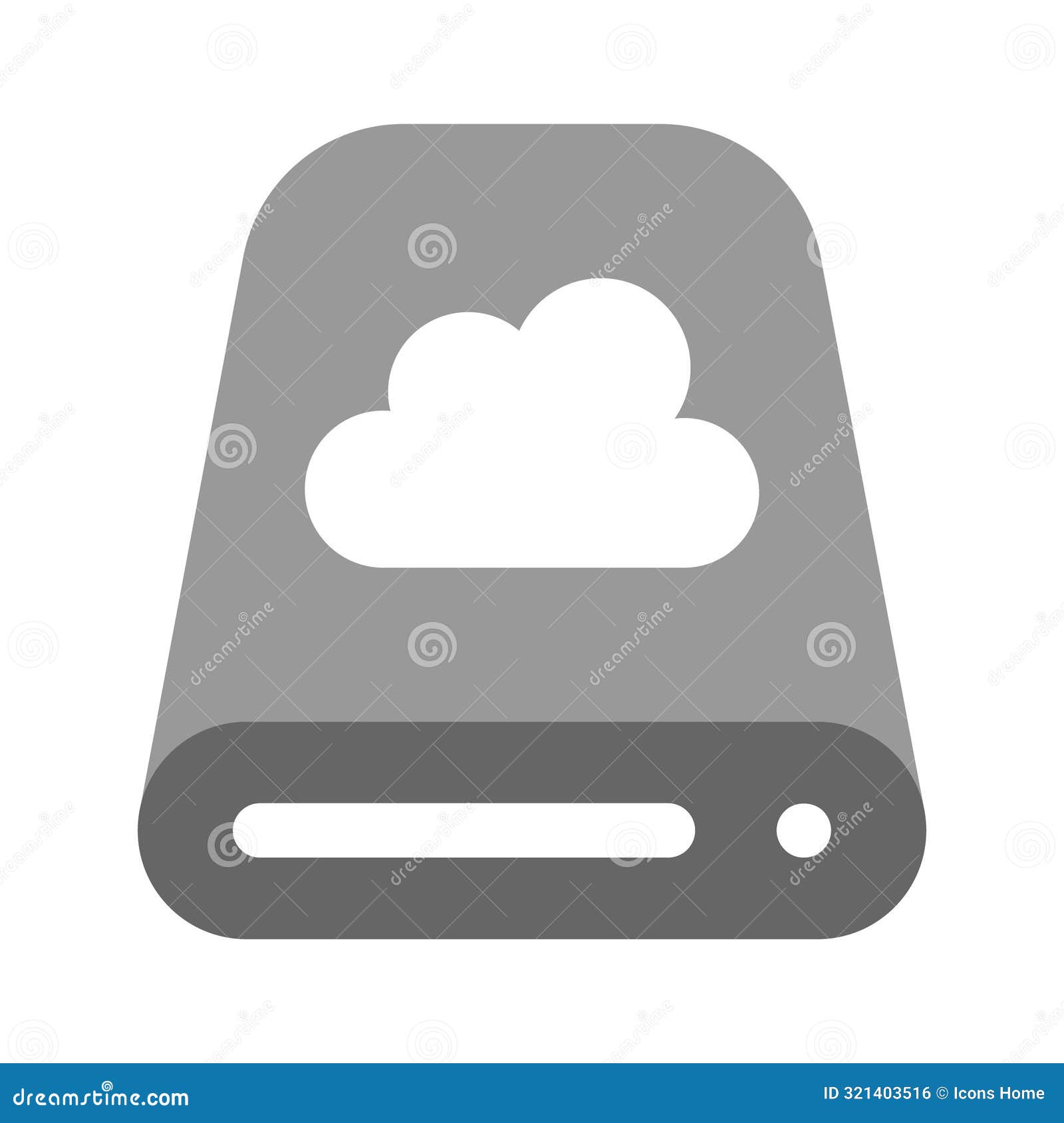 Database with Cloud Depicting Vector of Cloud Storage Stock ...
