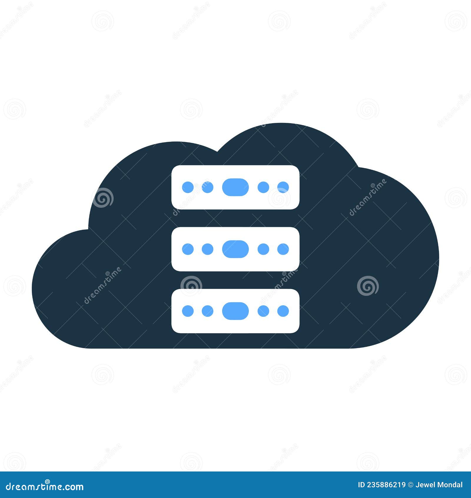 Database, Cloud, Server, Storage Icon. Simple Vector Sketch. Stock ...