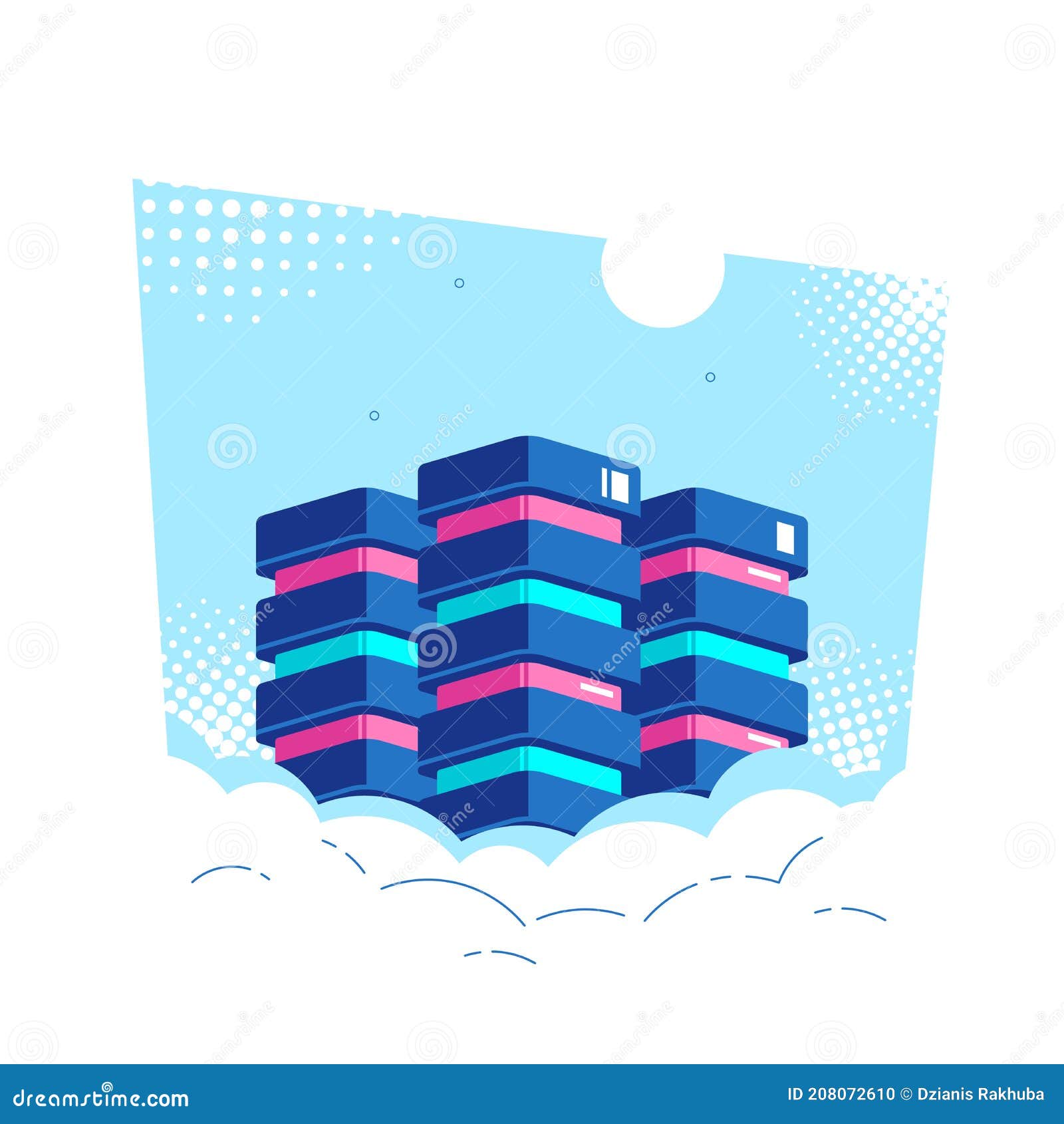 Data Processing Concept Banner Design in Flat Style Stock Vector ...