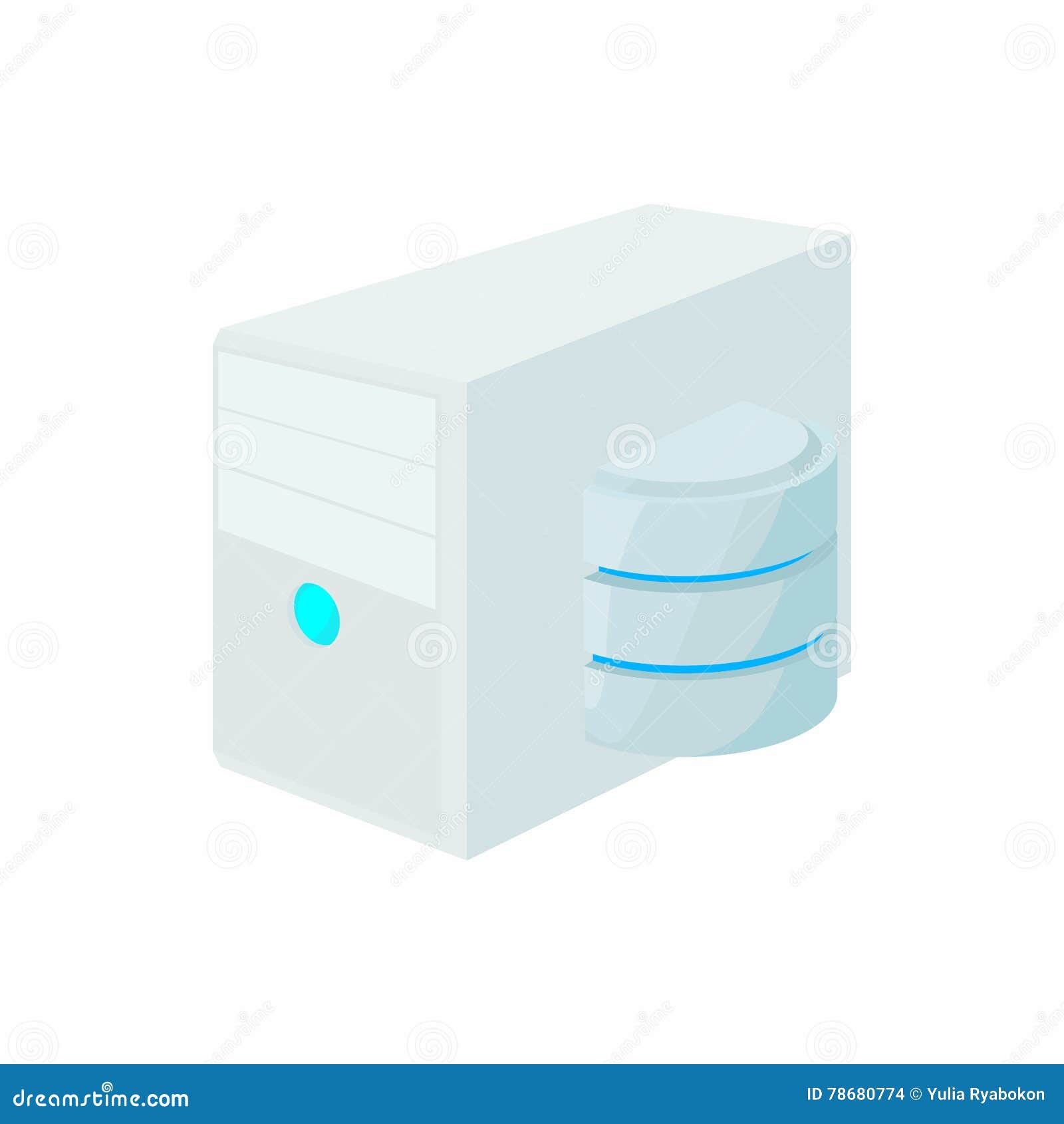 Database of Computer Icon, Cartoon Style Stock Vector - Illustration of ...