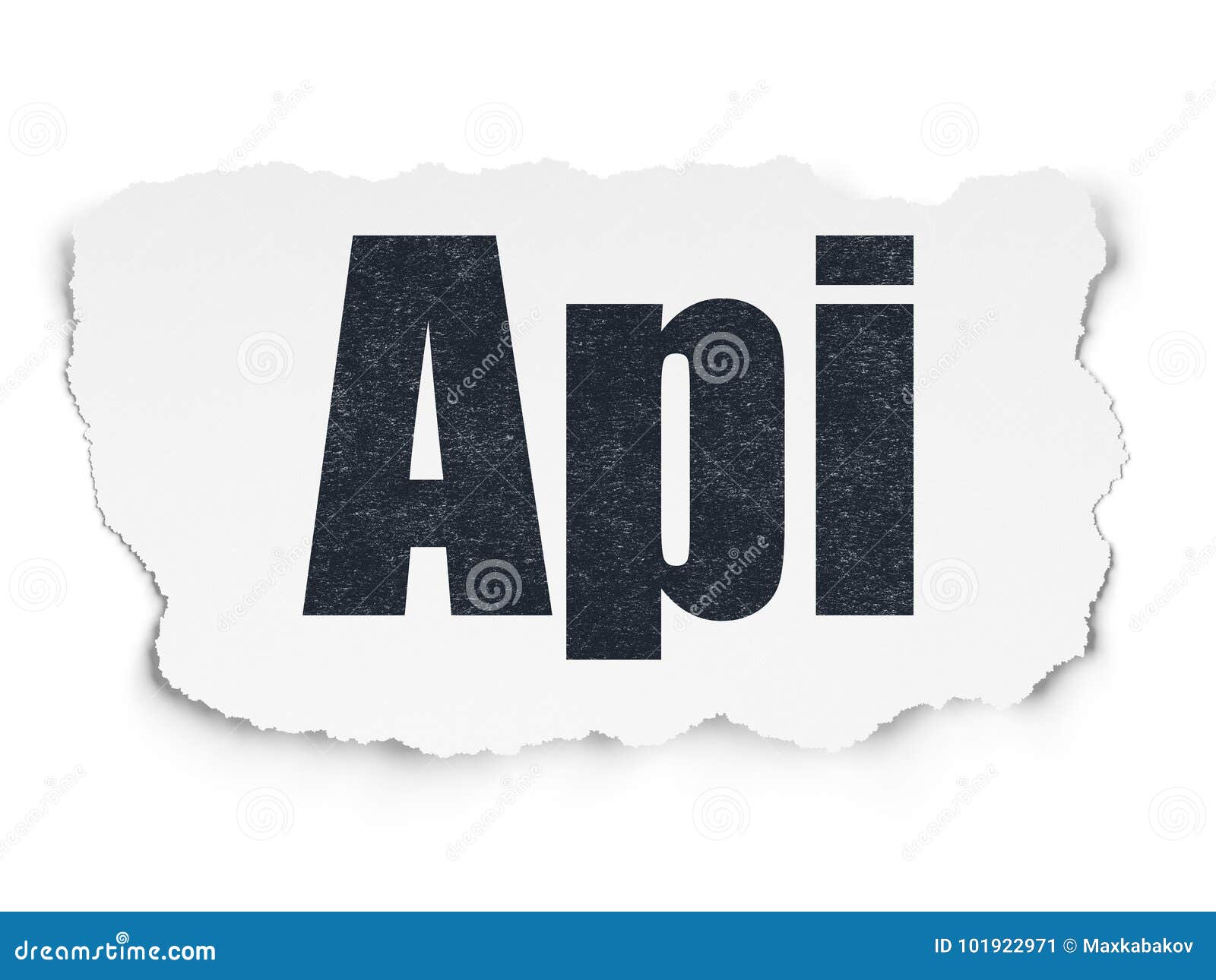 Database Concept: Api on Torn Paper Background Stock Illustration ...