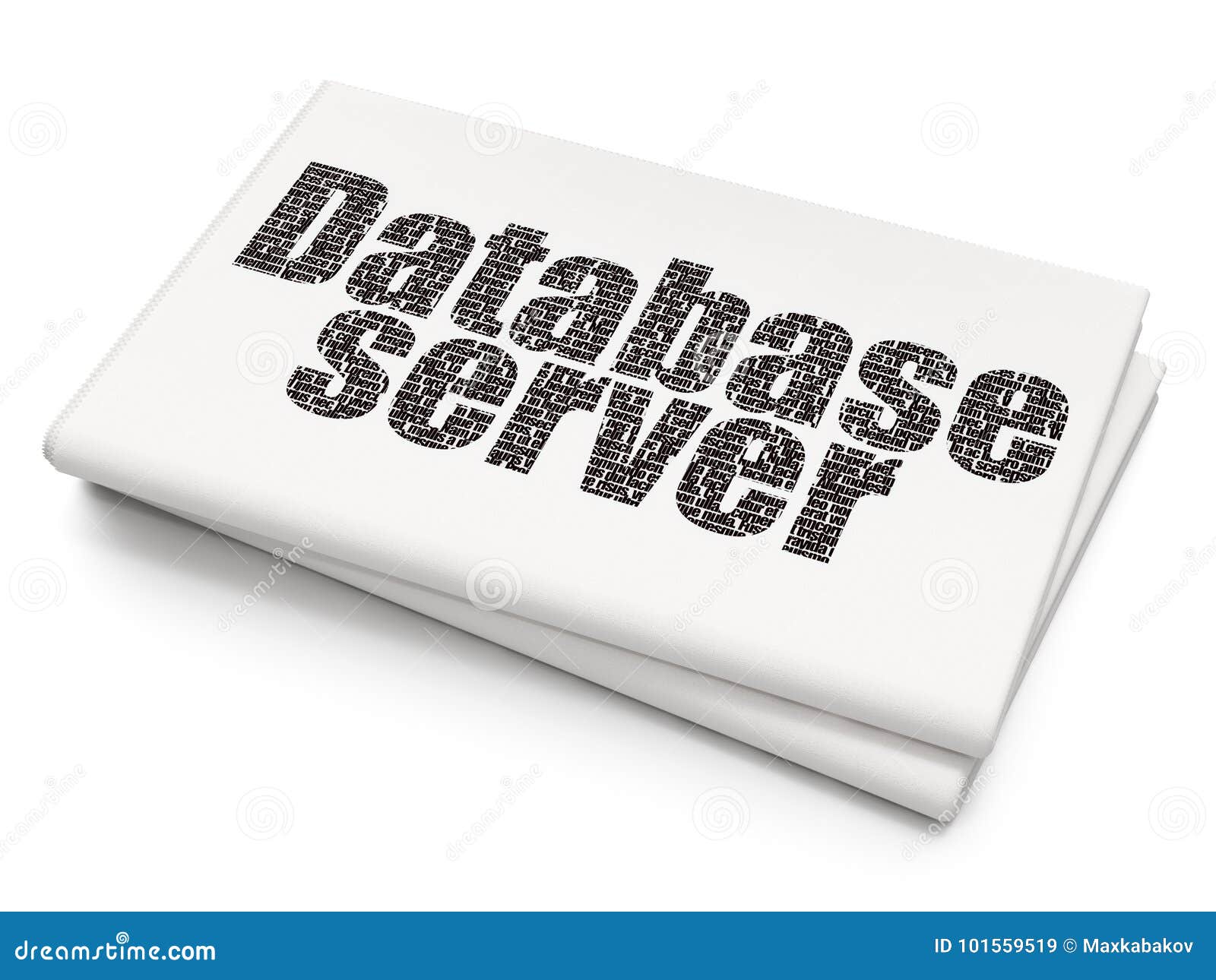 Database Concept: Database Server on Blank Newspaper Background Stock Illustration ...