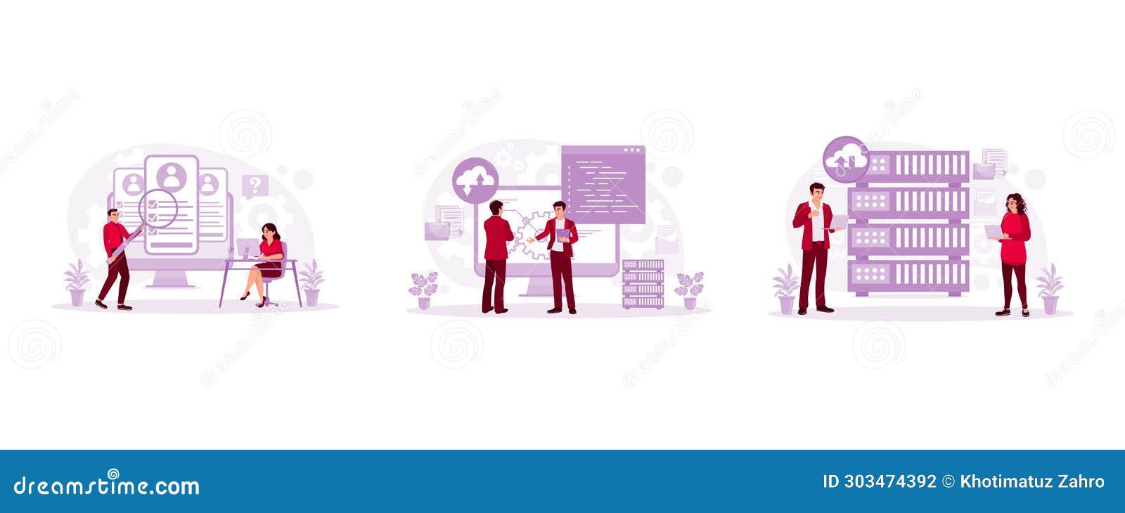 Database Concept. Human Resource Management. Analyze Data Information ...