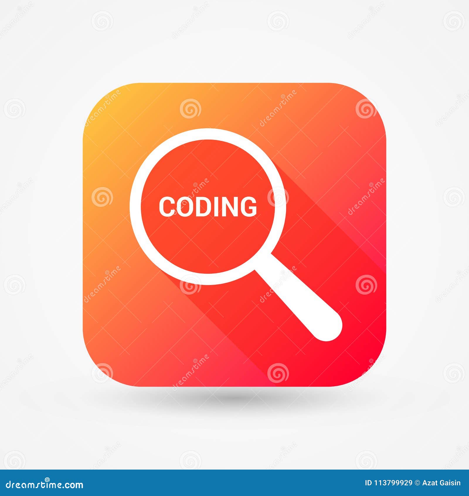 Database Concept Magnifying Optical Glass With Words Coding Stock Vector Illustration Of Data