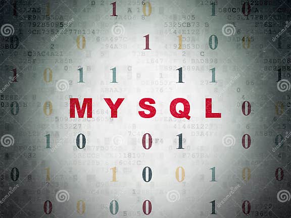 Database Concept: MySQL on Digital Data Paper Background Stock ...