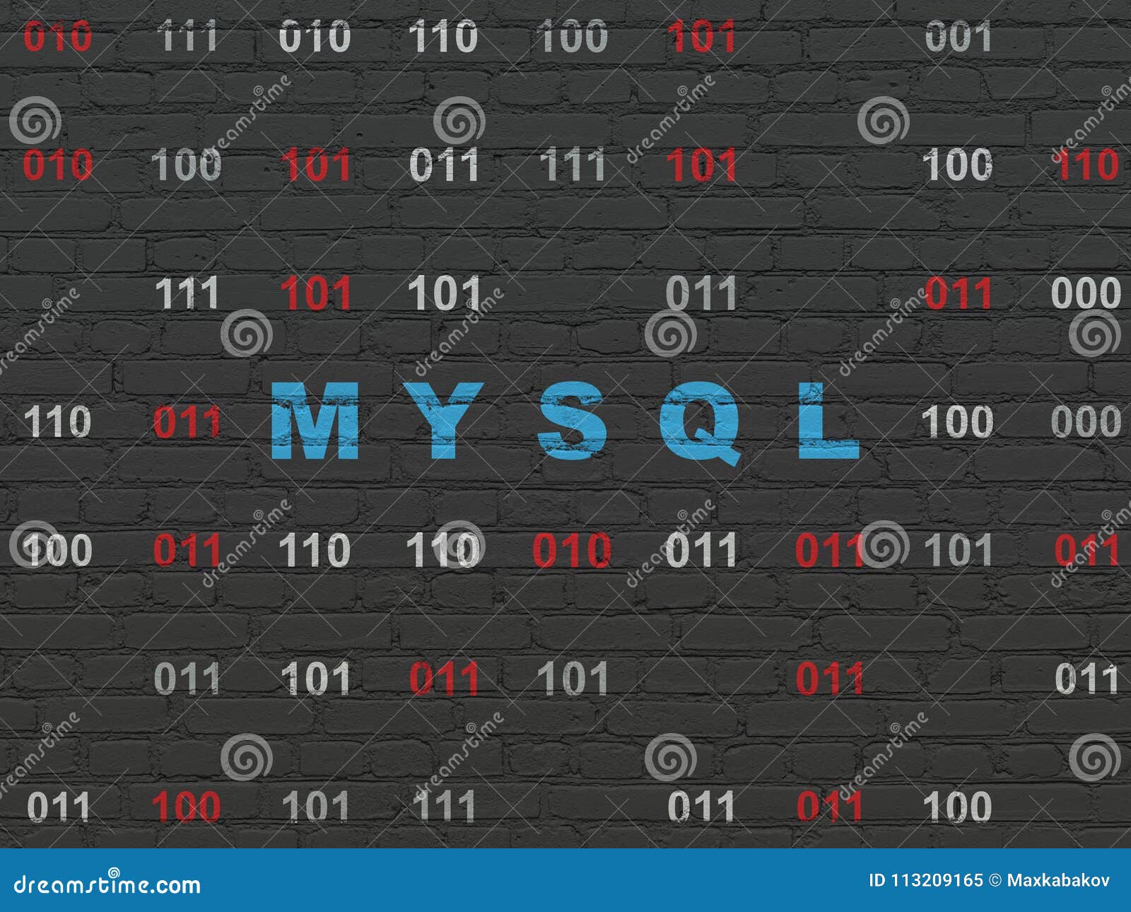 Database Concept: MySQL On Wall Background Stock Image | CartoonDealer ...
