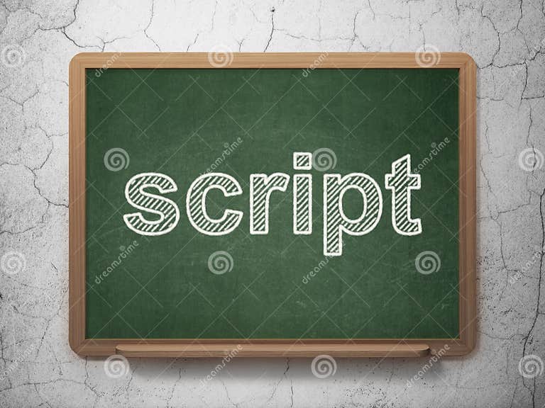 Database Concept: Script on Chalkboard Background Stock Illustration - Illustration of code ...