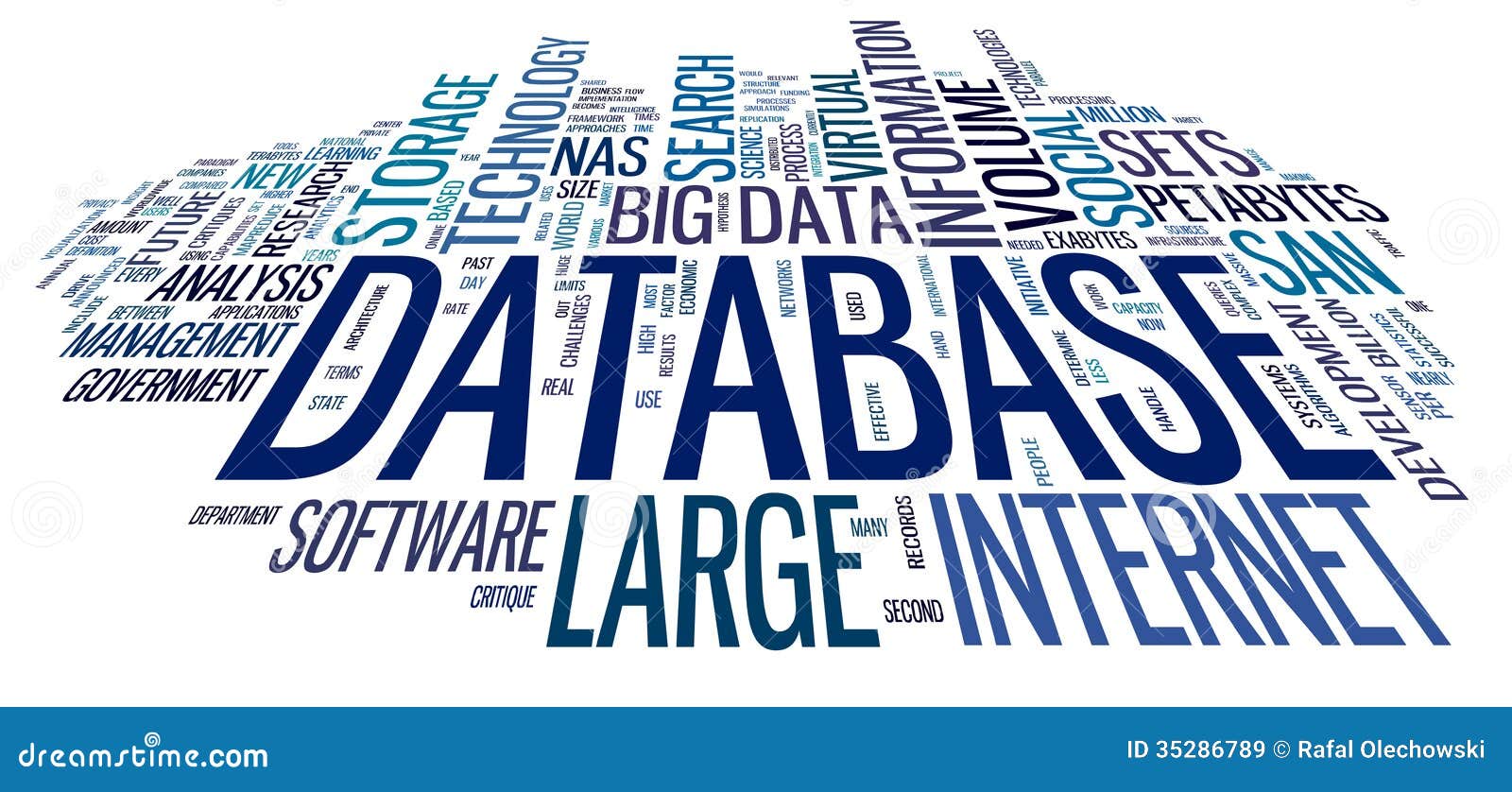 Database Concept in Word Cloud Stock Illustration - Illustration of ...