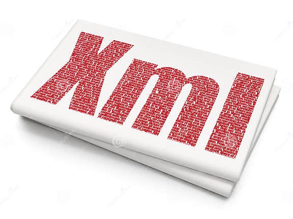Database Concept: Xml on Blank Newspaper Background Stock Illustration ...