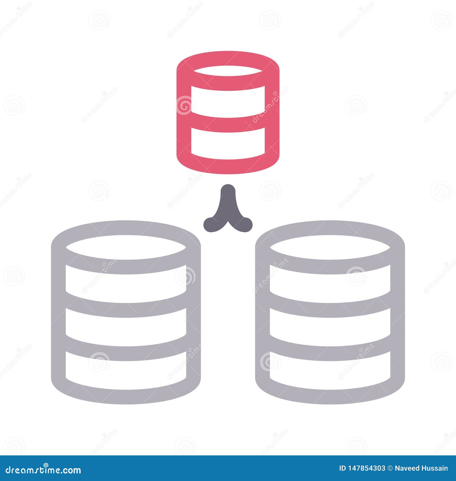 Database Connection Thin Color Line Vector Icon Stock Vector ...