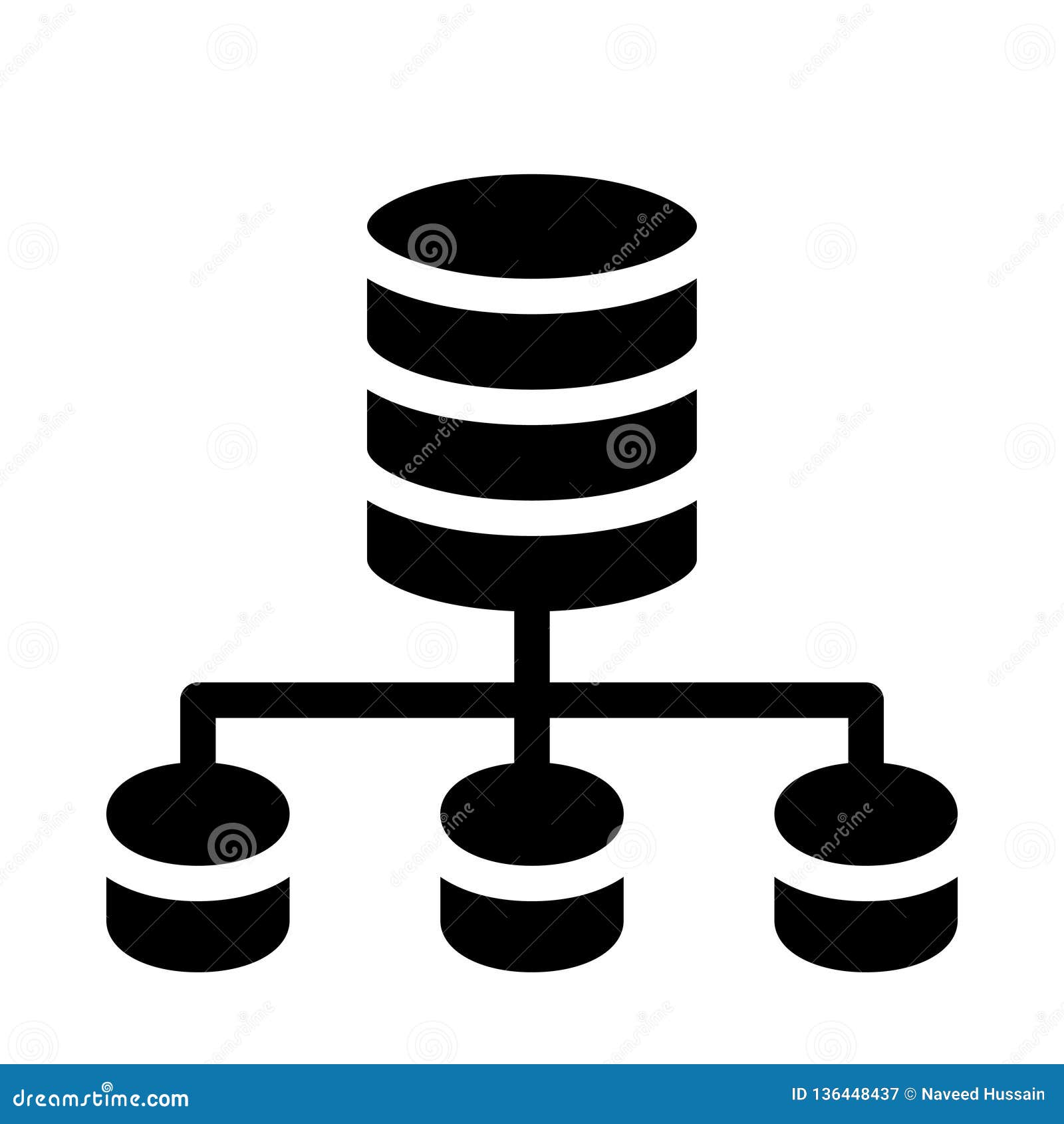 Database Connection Vector Glyphs Icon Stock Vector Illustration Of Database Connectivity