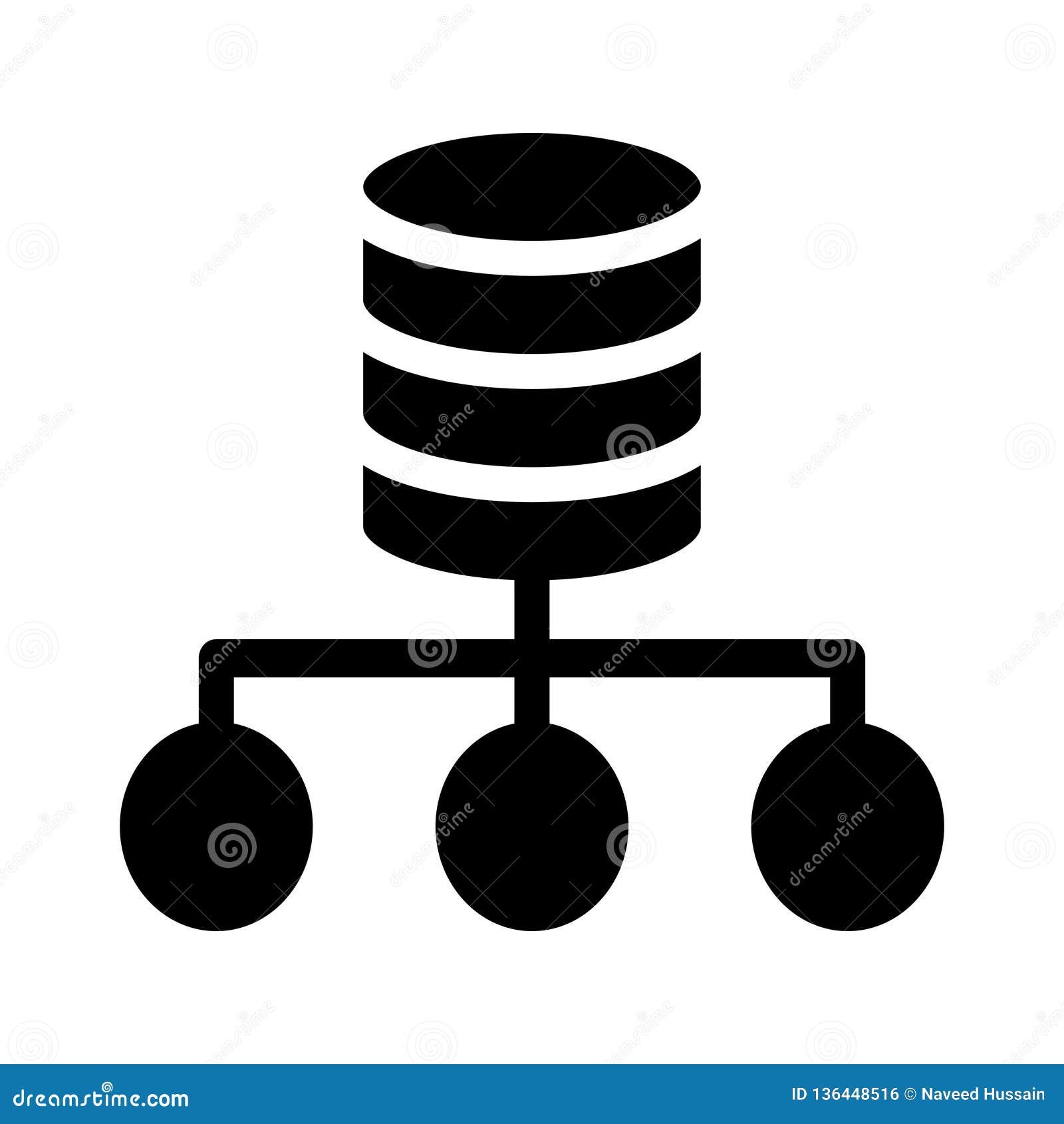 Database Connection Vector Glyphs Icon Stock Vector Illustration Of Element Icon 136448516