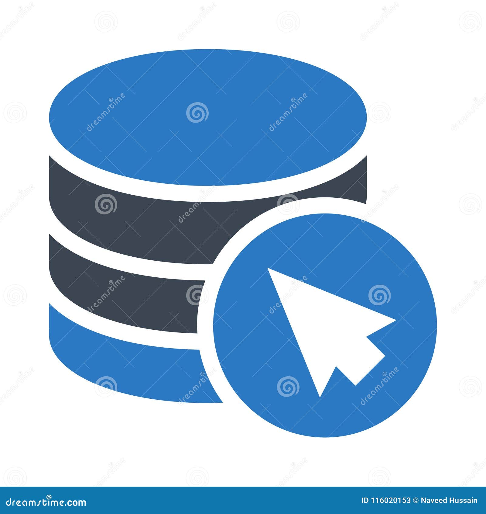 Database Cursor Glyphs Double Color Icon Stock Illustration ...