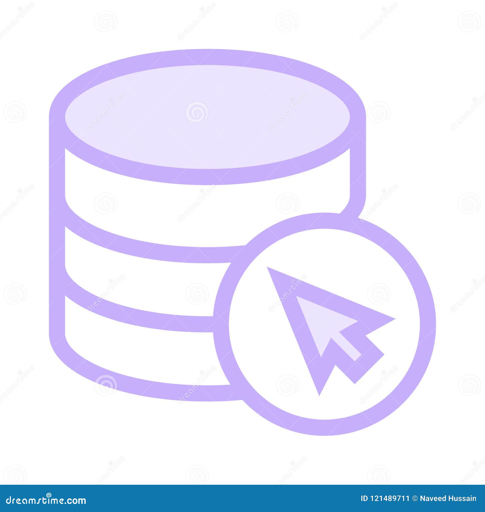 Database cursor line icon stock illustration. Illustration of graphic ...
