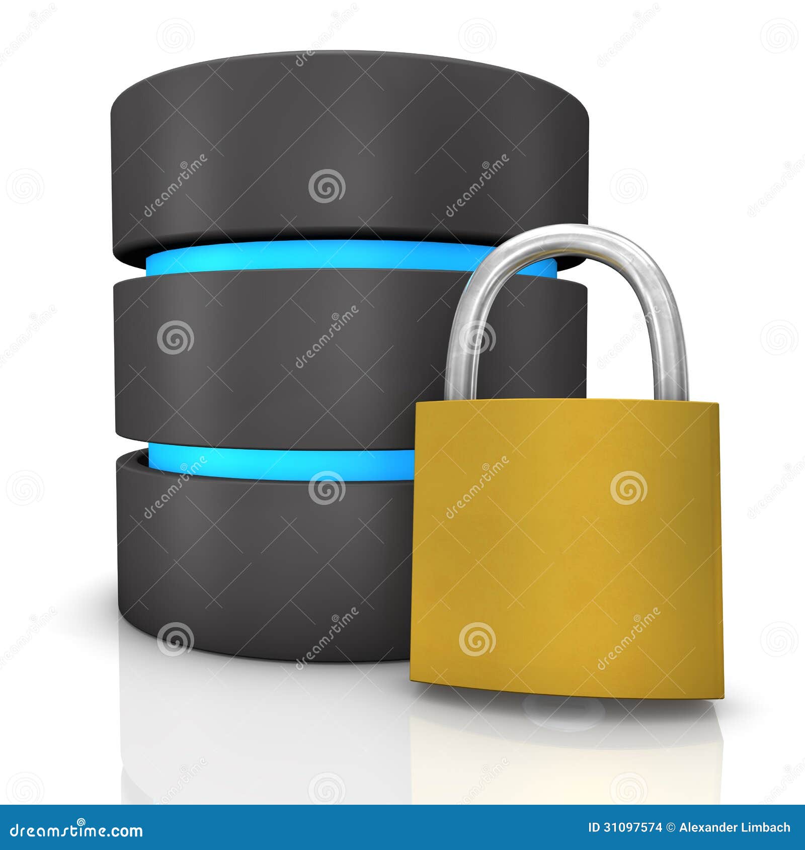 Database D Lock Stock Illustration Illustration Of Connection 31097574